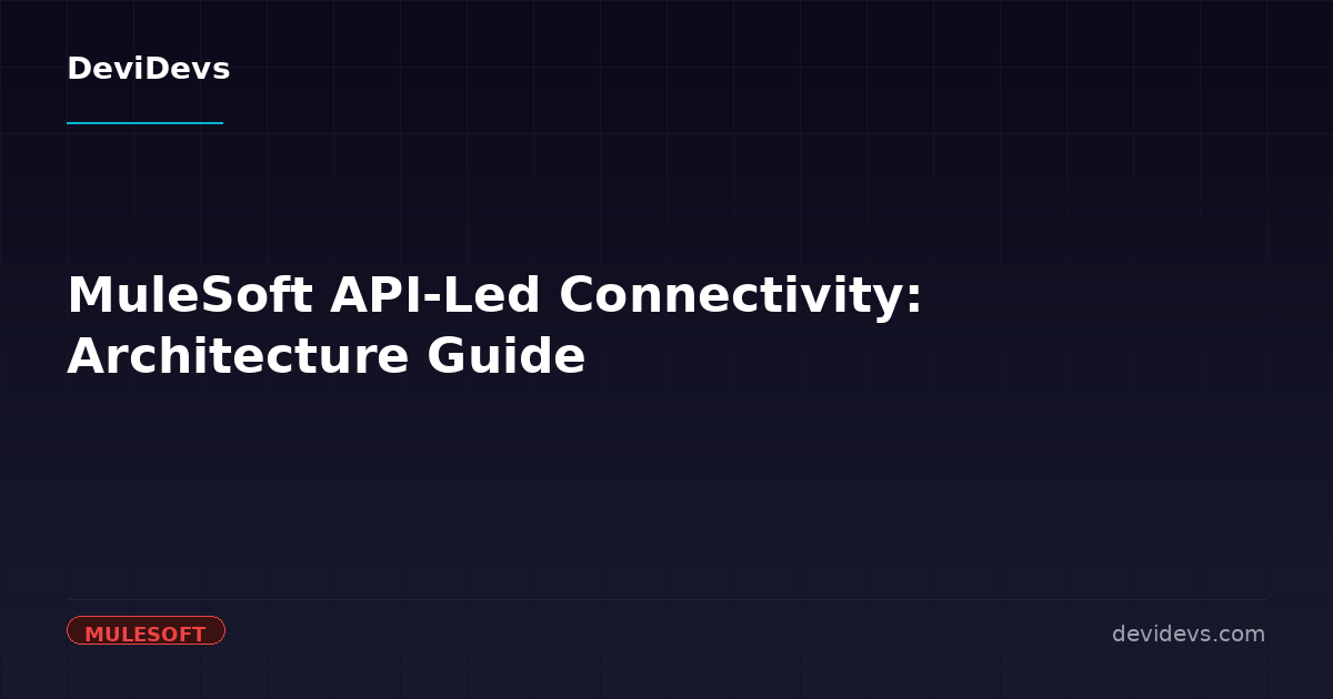 MuleSoft API-Led Connectivity: Architecture Guide | DeviDevs Blog ...
